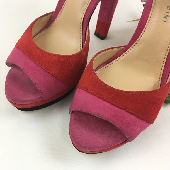 Gianni Bini | Shoes | Gianni Bini Suede Color Block High Heels 75 ...